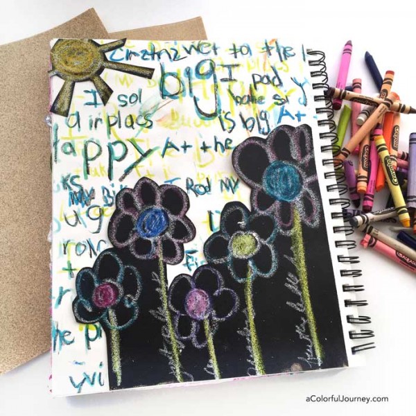 Let's Play with Sandpaper to Make a Faux Chalk Drawing - Carolyn Dube