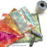 Gel Printing with a Roll of Toilet Paper - Carolyn Dube