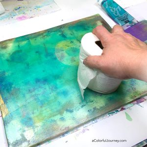 Gel Printing with a Roll of Toilet Paper - Carolyn Dube