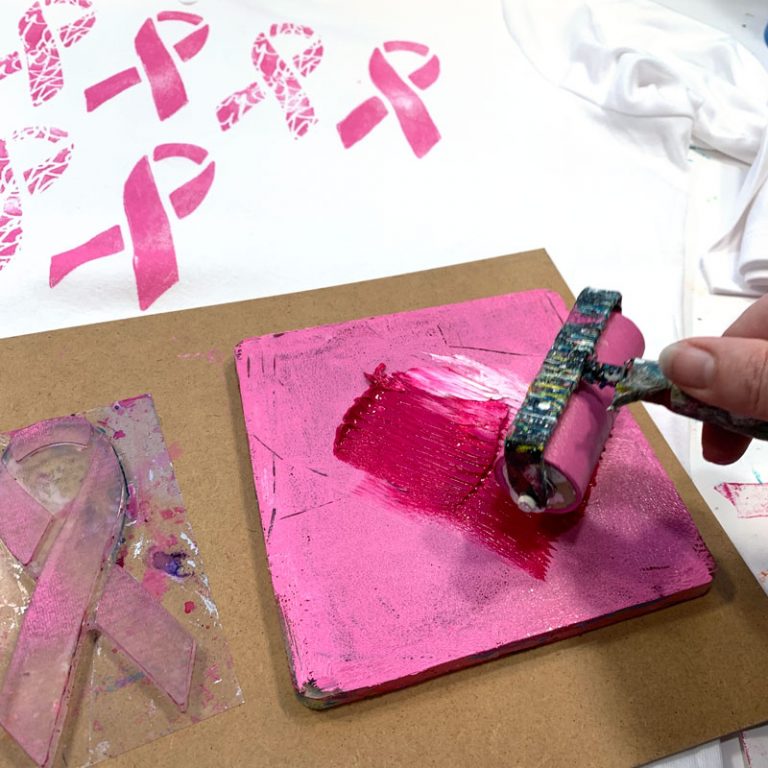 Gel Printing a T-Shirt - Carolyn Dube