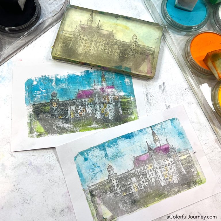 Gel Printing with PanPastels - Carolyn Dube